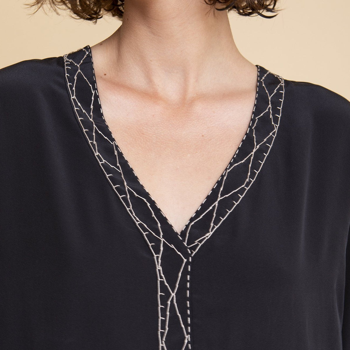 Embroidered silk galbia dress – Akal Fashion